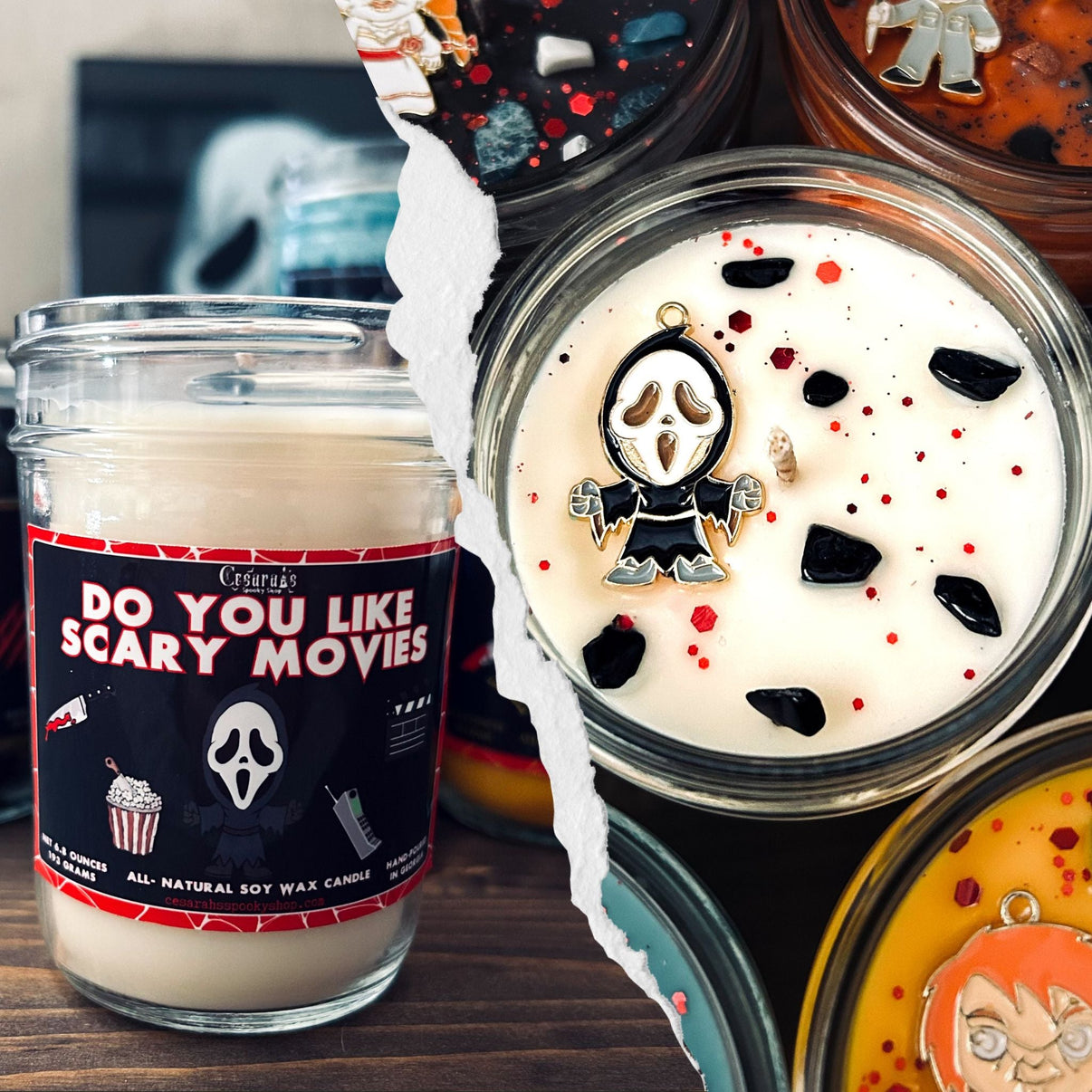 Horror Movie Character Candles For Halloween 2025 – Cesarah's Spooky Shop